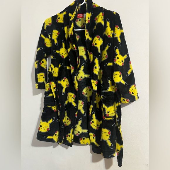 Pokemon | Pajamas | Pokemon Pikachu Black And Yellow Kids Robe | Poshmark